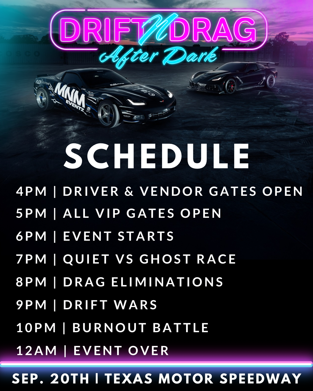 Schedule – Drift N Drag